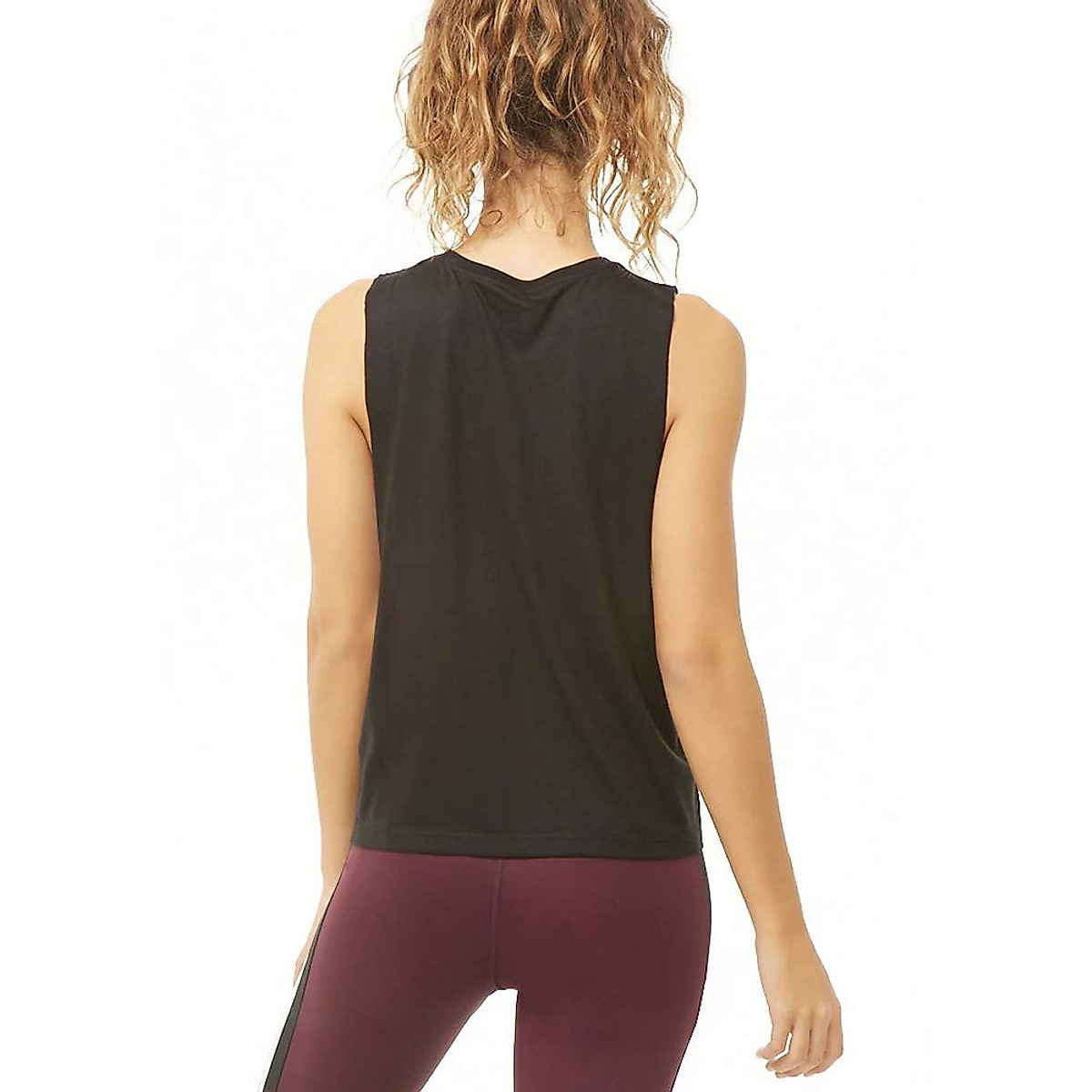 Bestisun Womens Workout Tanks Running Muscle Tank Sport Exercise Gym Yoga Athletic Tops Athletic Shirts Exercise Clothes Black XL