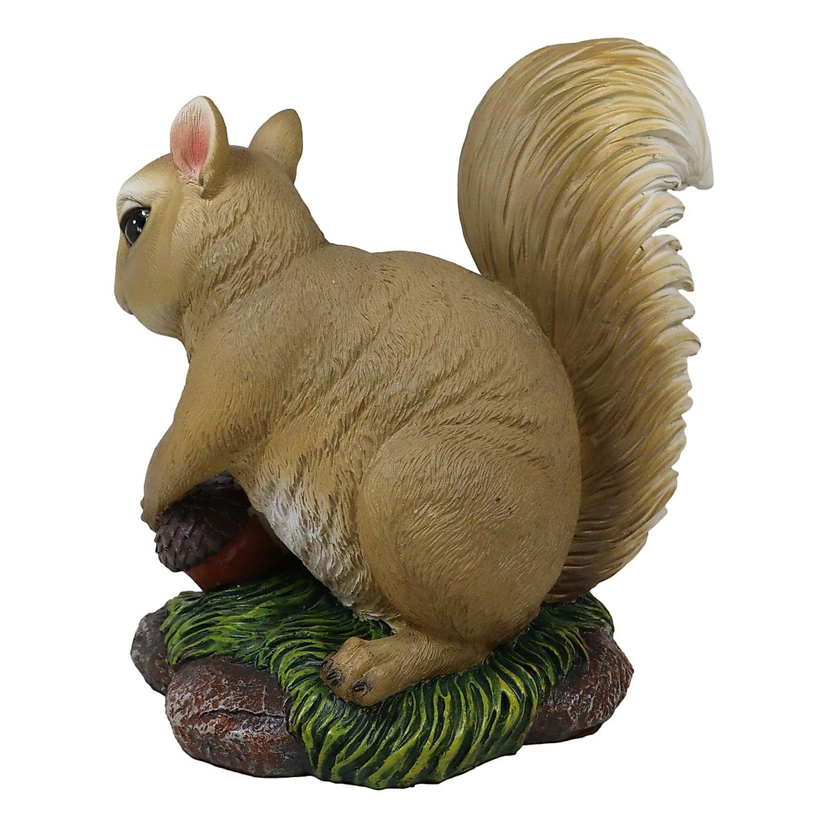 Ebros Gift Large Rude Squirrel Pointing Middle Finger with Acorn Nutty Welcome Guest Greeter Statue 10" Tall Whimsical Woodlands Funny Animal Squirrels Chipmunks Flipping Off Home Decor Figurine