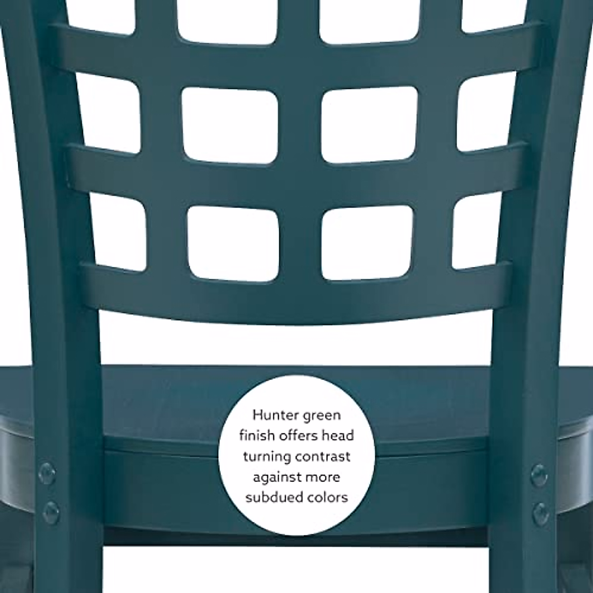 Linon Portis Dark Green Modern Dining Side Chair Set of 2