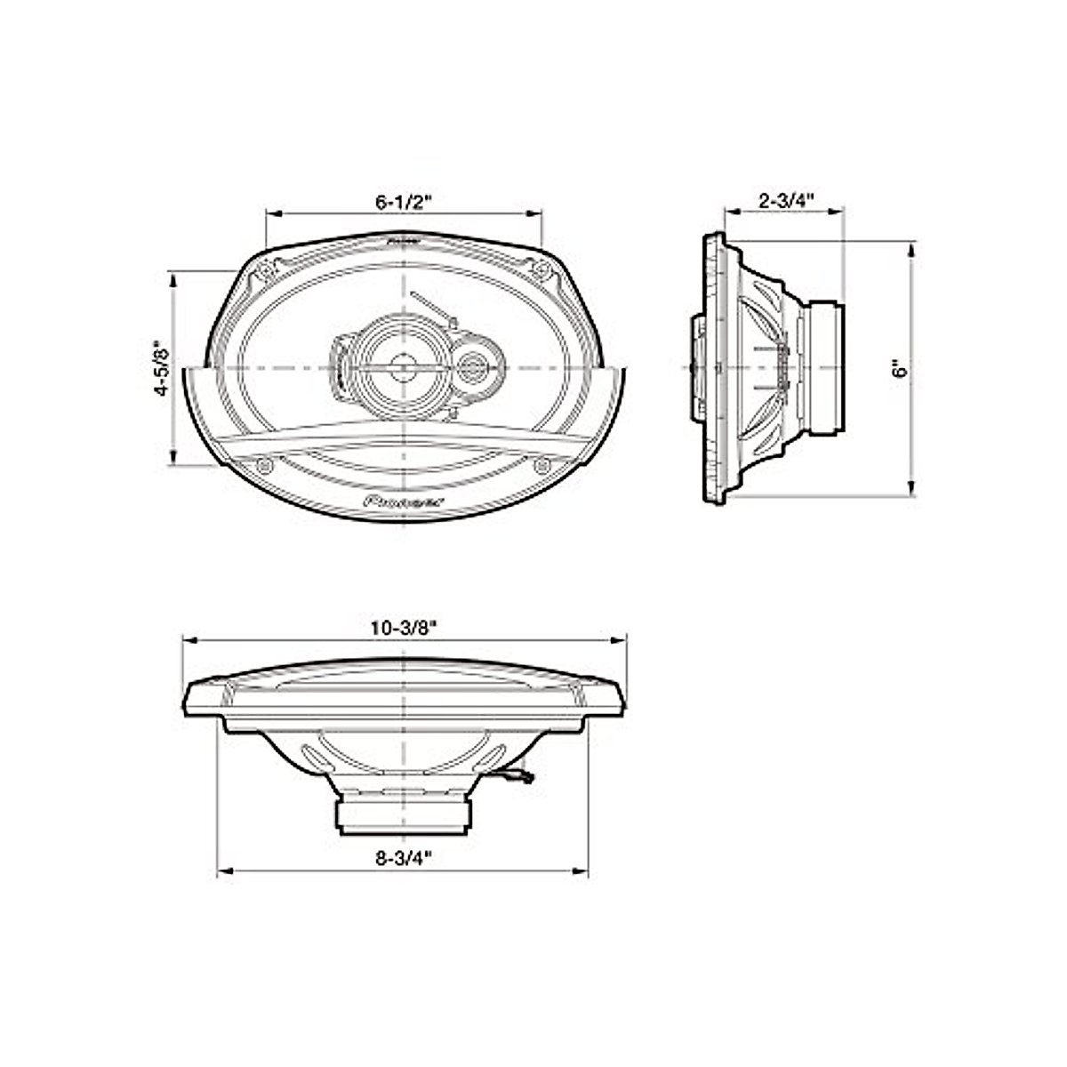 Pioneer TS-A6966 A Series 6" X 9" 420 Watts Max 3-Way Car Speakers Pair with Carbon and Mica Reinforced Injection Molded Polypropylene (IMPP) Cone Construction