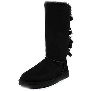 UGG womens Bailey Bow Tall Ii Boot, Black, 9 US