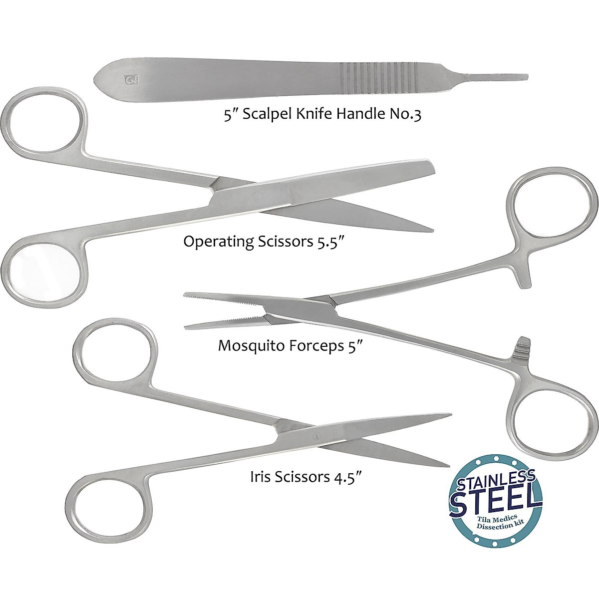 22Pcs Advanced Dissection Kit for Medical Biology & Veterinary Students- Anatomy Lab Botany Animal Frog etc Dissecting Kit. Premium Stainless Steel Scalpel Knife Handle-11 Blades