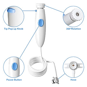 IIYL Oral Hygiene Accessories Water Hose Plastic Handle Compatible for Waterpik Oral Irrigator Wp-100 WP-900, Pack of 1 Handle/Hose…