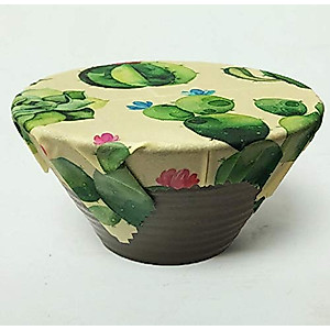 VOVOLO (Cactus Print 3 Pack S/M/LReusable Beeswax Food Wraps Eco Friendly Wrappers Sustainable Plastic Free Food Storage Washable Bowl Covers Sandwich Wrappers