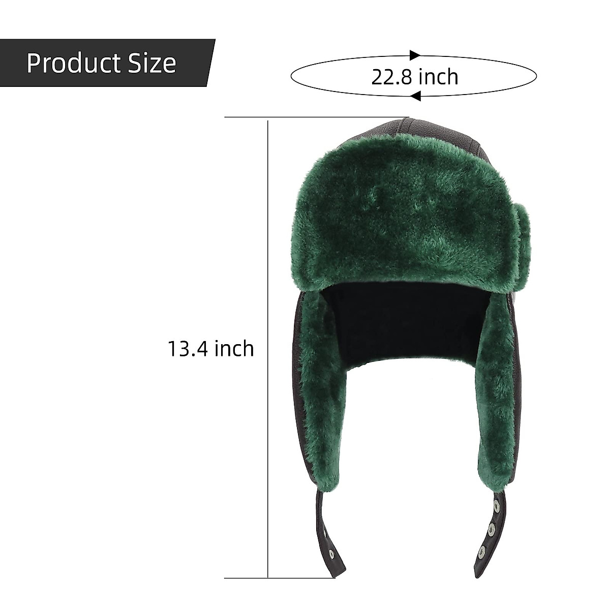 Cousin Trapper Hat Eddie Winter Hats for Men Women Hunting Ski Hat with Ear Flap National Lampoon's Christmas Vacation Trapper Faux Fux Hat Black