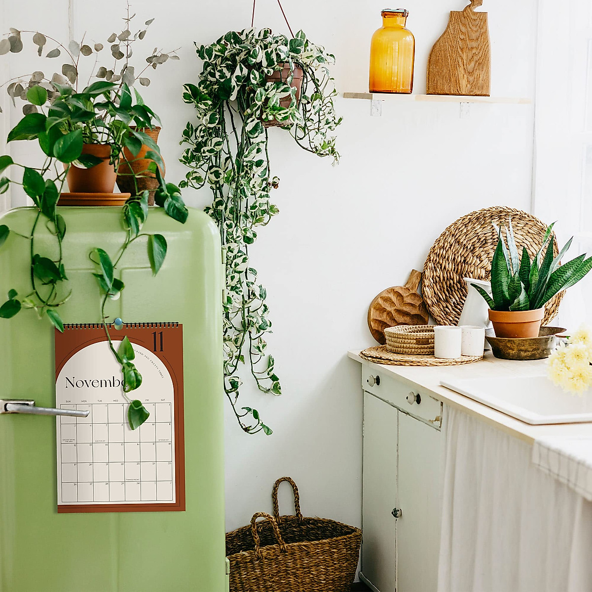 Aesthetic Minimalist Wall Calendar - Runs From January 2023 Until July 2024 - The Perfect Vertical Monthly Calendar With for Easy Planning