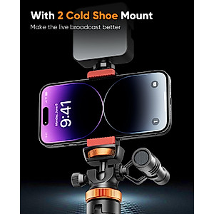 Weilisi Metal Phone Tripod, 67" Tall Tripod for iPhone with 360° Adjustable Stable for iPhone Tripod Stand with Remote, Cell Phone Tripod for Video Recording for All Cellphones