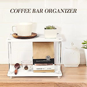 ACWOWO 2-Tier Instant Dry Bathroom Organizer Countertop, Kitchen Counter Shelf Organizer, Diatomaceous Earth Perfume Vanity Skincare Organizers Tray