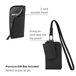TUMI - Nassau SLG Card Pouch Lanyard - Black Texture
