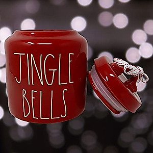 Rae Dunn By Magenta JINGLE BELLS Ceramic LL Large Size Canister 2019 Edition