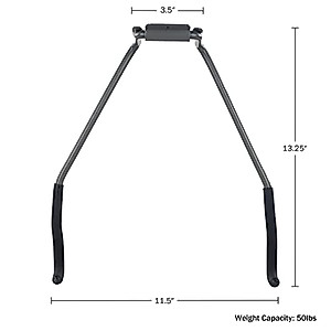 Stalwart Bike Wall Mount Set of 2 - EVA Foam Padded Bicycle Hooks - Flip-Up Garage Bicycle Rack Pair with 50lbs Capacity Each (Pack of 1)