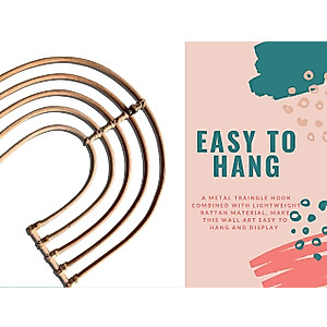 Lucky Love Rattan Rainbow Nursery Decor & Mountain Decor| Baby Room Wall Decor for Baby Girl or Baby Boy