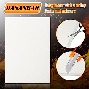 4 Pcs High Temperature Gasket Paper, Ceramic Fiber Gasket Material Fireproof Insulation Sheet for Pellet Stove, Wood Stove, Kiln, Boiler, Forge, RV Furnace Gaskets DIY Cut, 7" x 10"x1/8" Thick