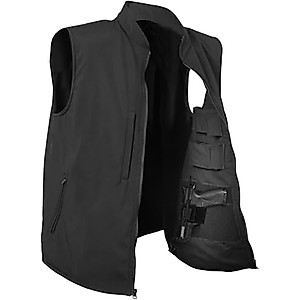 Rothco Men's Professional CCW Concealed Carry Soft Shell Vest, Black - 2XL