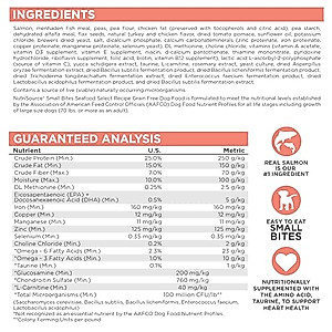 NutriSource Seafood Select Grain-Free Dog Food, Made with Salmon and Menhaden Fish Meal, 5LB, Dry Dog Food