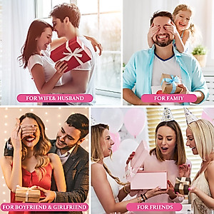 URAQT Leather Wallet, RFID Blocking Minimalist Card Holder, 6 Card Slots & 1 Pocket, Front Pocket Wallets for Men & Women (Rose Red)