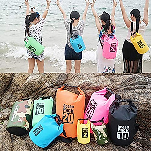 Bear Outdoor Dry Sack/Waterproof Bag for Boating, Kayaking, Hiking, Snowboarding, Camping, Rafting, Fishing and Backpacking (Black, 20L)