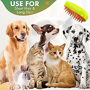Cat Steam Brush for Shedding, Rechargable Steam Brush for Cats, 3 in 1 Steam Cat Brush, Self Cleaning Cat Grooming Brush for Massage, Pet Brush Removing Loose Hair-Cat Brush with Steam.