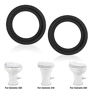 Exerock 385311658 2Pcs Toilet Flush Ball Ring Seal Kit Replacement Compatible with Dometic RV Toilets 300 310 320