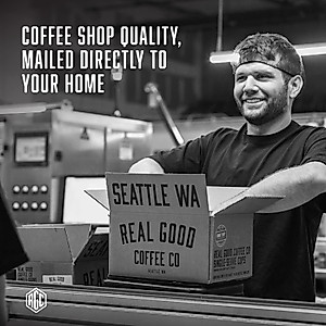 Real Good Coffee Company - Whole Bean Coffee - Organic Dark Roast Coffee Beans - 2 Pound Bag - 100% Whole Arabica Beans - Grind at Home, Brew How You Like