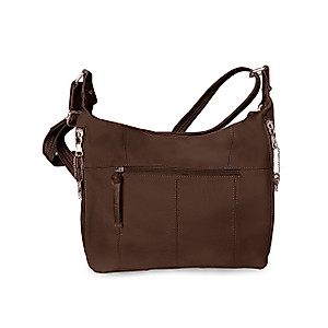 Roma Leathers Concealment Purse - Premium Cowhide Leather - Brown - Studded - Dual Gun Entry - Adjustable Shoulder Strap - Designed in USA - 30 Day Manufacture Guarantee