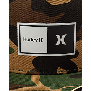 Hurley Mens Caps - Flat Brim Snapback Baseball Cap Standard Trucker Hats for Men, Size One Size, Camo/Black
