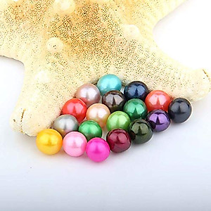 10PC Freshwater Pearl Cultured Love Wish Pearl Oyster with Round Pearl Inside for Pearl Gift Fun for Children Family Friends Party Oyster with Pearls Inside(7-8mm, 10PC)