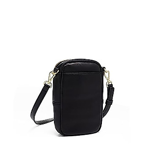 TUMI Voyageur Katy Crossbody - Crossbody Purse for Holding Phone & More - Women's Sling Bag - Black Leather & Gold Hardware