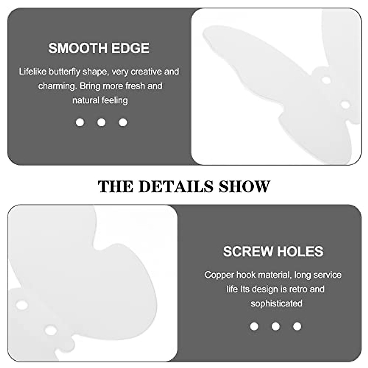 MAJHER 1set Handbag Umbrella Free Fashion Butterfly-Shape Hooks Punch Clothes Copper Hallway Mounted Screws Bedrooms Decor Towel for Hanging Entryway Door Hook Butterfly-Design Coat Hanger Hangers