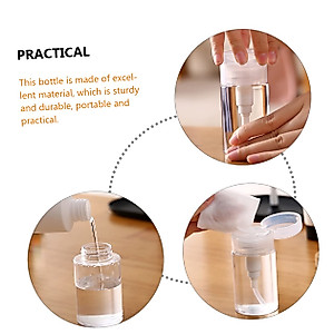 KALLORY 3pcs Nail Polish Remover Bottle Refillable Pump Bottles Empty Makeup Liquid Storage Containers Travel Friendly Cosmetic Dispensers(200ml)