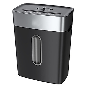 Shredders for Home Office 6-Sheet Cross Cut Shredder Shreds Paper/Credit Card/Staple/Clip Jam Proof Paper Shredder P-4 Security Level (Color : White, Size : 32x19.5x41.6CM)