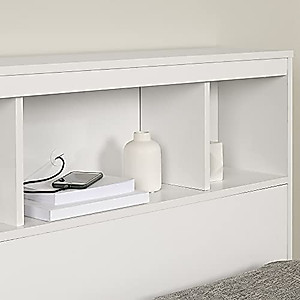 South Shore Summertime Bookcase Headboard, Twin, Pure White