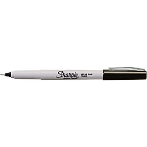 Sharpie Permanent Marker, Ultra-Fine Point, Pink, 6 Pack (Black)