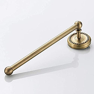 OMOONS Simple Bathroom Towel Rack Long Antique Copper Towel Rack Base Simple Kitchen Hardware Retro Short Unipolar Frame