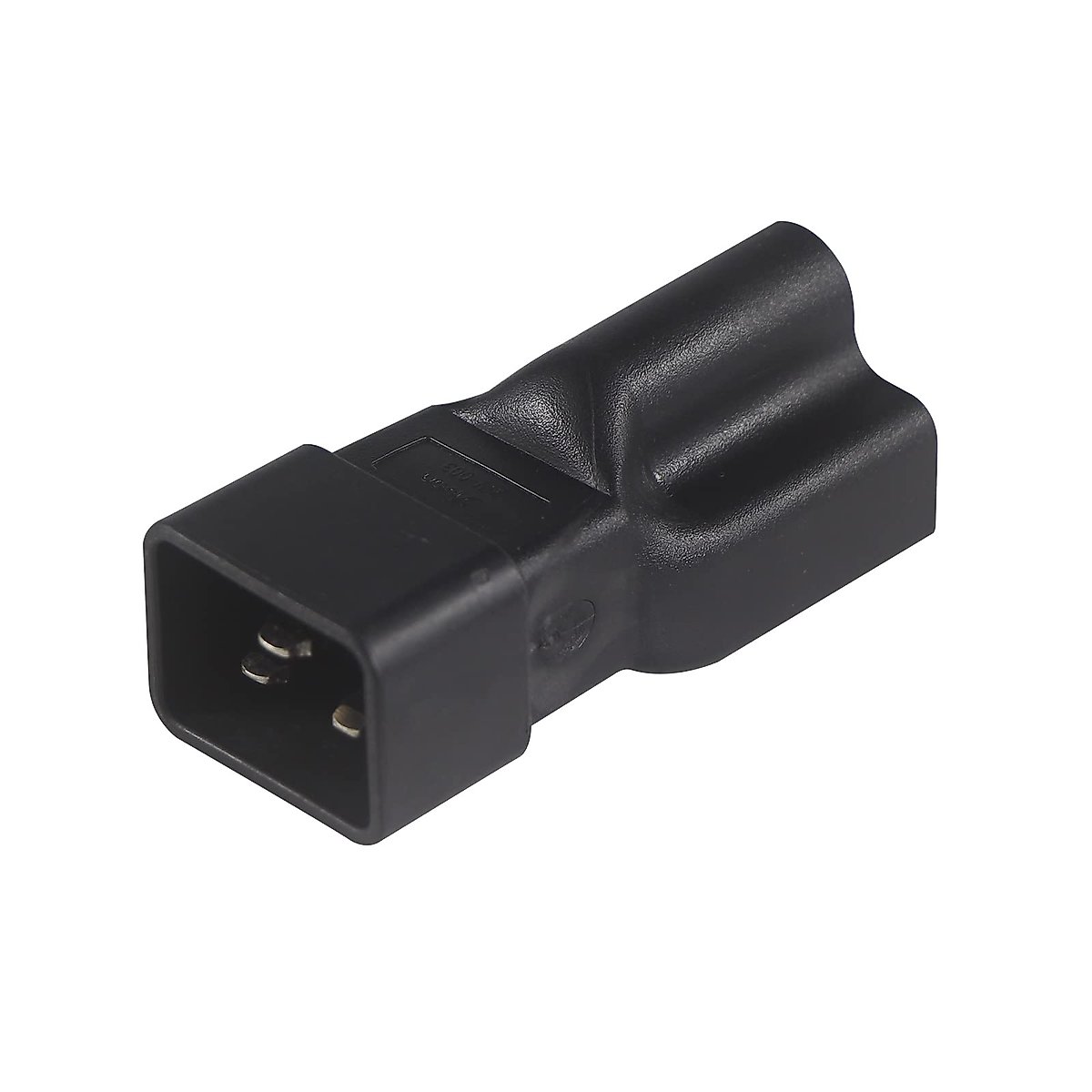 QIUCABLE IEC to NEMA Adapter,5-15R to C20,5-20R to C20,6-15R to C20,6-20R to C20;IEC 320 C20 Male to 4-in-1 Nema 5-15R/20R 6-15R/20R Female,T Blade Plug Adapter,Power Converters Comb Adapter(2-Pack)