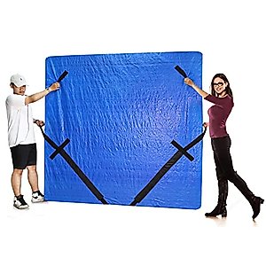 Wotermly King Mattress Bag for Moving and Storage with Handle Lift Belts,Reusable Waterproof Heavy Duty Tarpaulin Bed Mattress Cover, Strong Zippered Mattress Protector,Size King