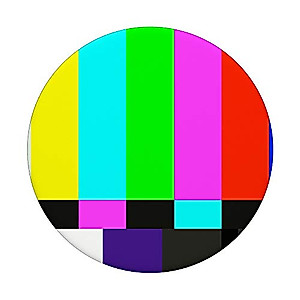 Off Air Tv SMPTE Color Bars 90s 80s Filmmakers Retro gifts PopSockets PopGrip: Swappable Grip for Phones & Tablets