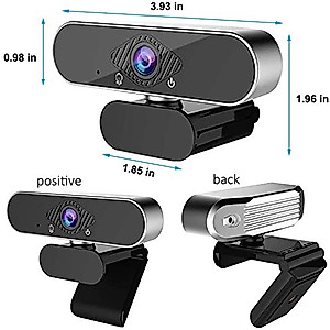 MELUN HD Webcam | 1080P Web Camera with Microphone,Plug and Play USB Computer Camera for Desktop Laptop,Video Conferencing Skype/Zoom/YouTube (Black&Silver)