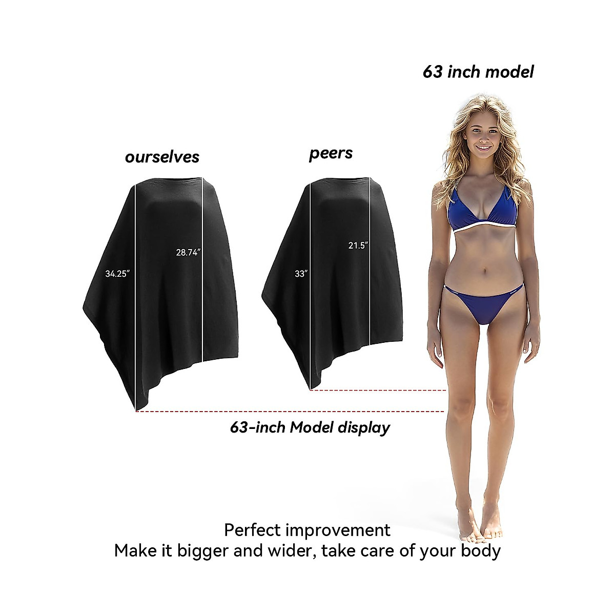 MissShorthair Women's Lightweight Knitted Scarf Poncho Sweater Cape Shawl Versatile Spring Summer Ponchos Wraps blush