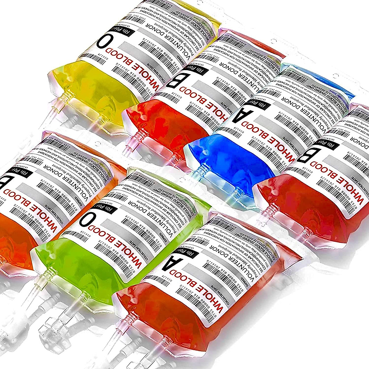 Lightopia Blood Bags for Drinks, LightOpia Set of 10 IV Bags - 11.5 FL OZ, Party Decoration Cups , Halloween/Vampire/Nurse Graduation/Zombie Party Favors