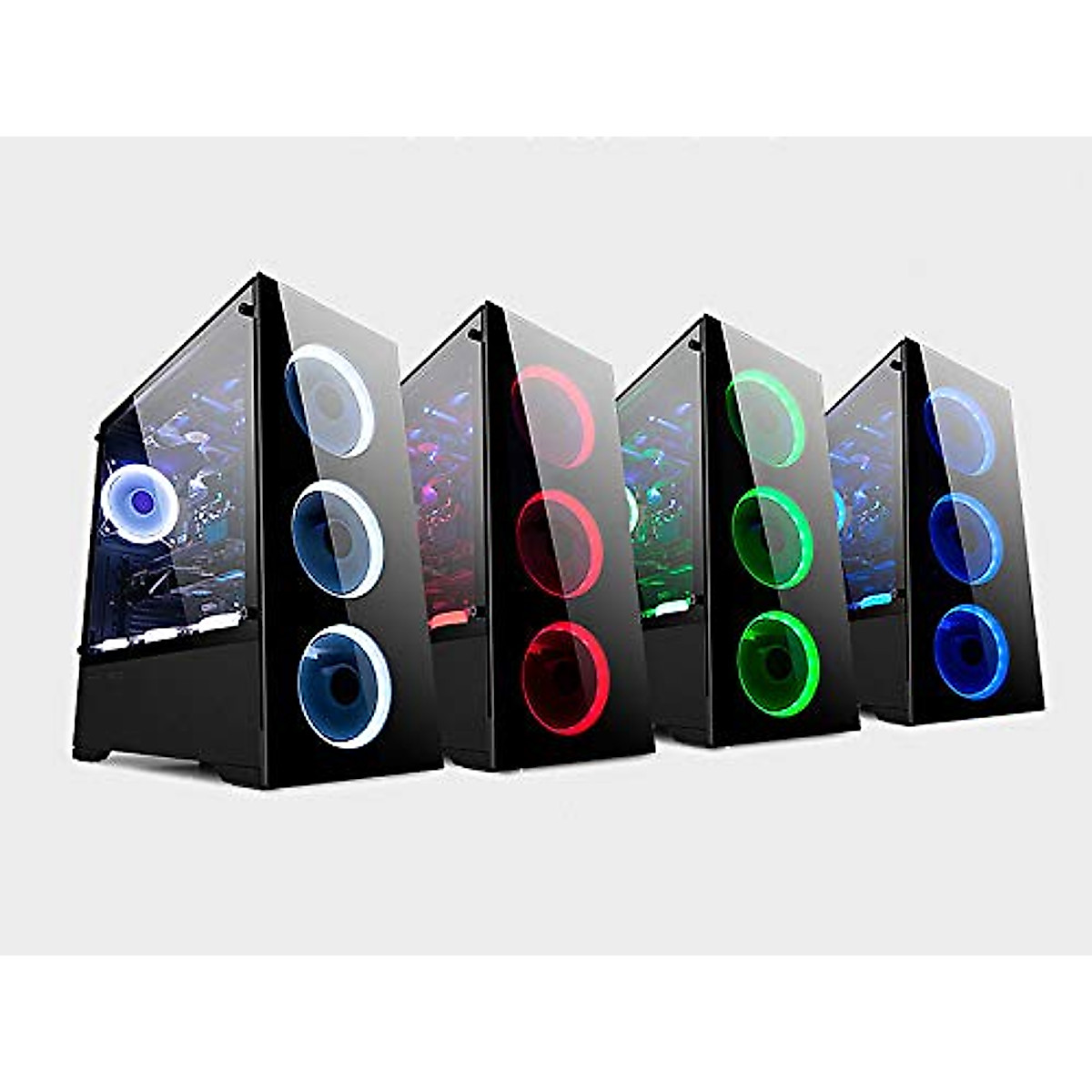 Bgears b-Voguish-RGB Gaming PC ATX case, Include: 6 x 120mm ARGB Fans, 1 x 10 Fans Controller, 1 x Remote Controller, USB3.0, Support up to EATX Motherboard, Support Graphic Card up to 380mm Long