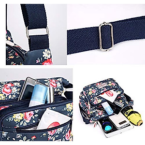 Casual Nylon Floral Shoulder Bag For Women Crossbody Bag Messenger Bags Travel Handbags With Adjustable Strap Waterproof (butterfly)