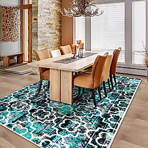 VFROO Area Rugs 5x7 Washable Rug for Living Room,Non-Slip Non-Shedding Ultra-Soft Floor Carpet for Home,Office, Dining Room,Bedroom (Style A)