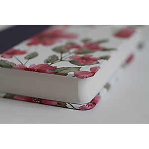 Biblia RVR 1960 letra grande. Tapa dura tela azul púrpura con flores tamaño manu al / Bible RVR 1960 Handy Size Hardcover Cloth with Purple Blue Flowers