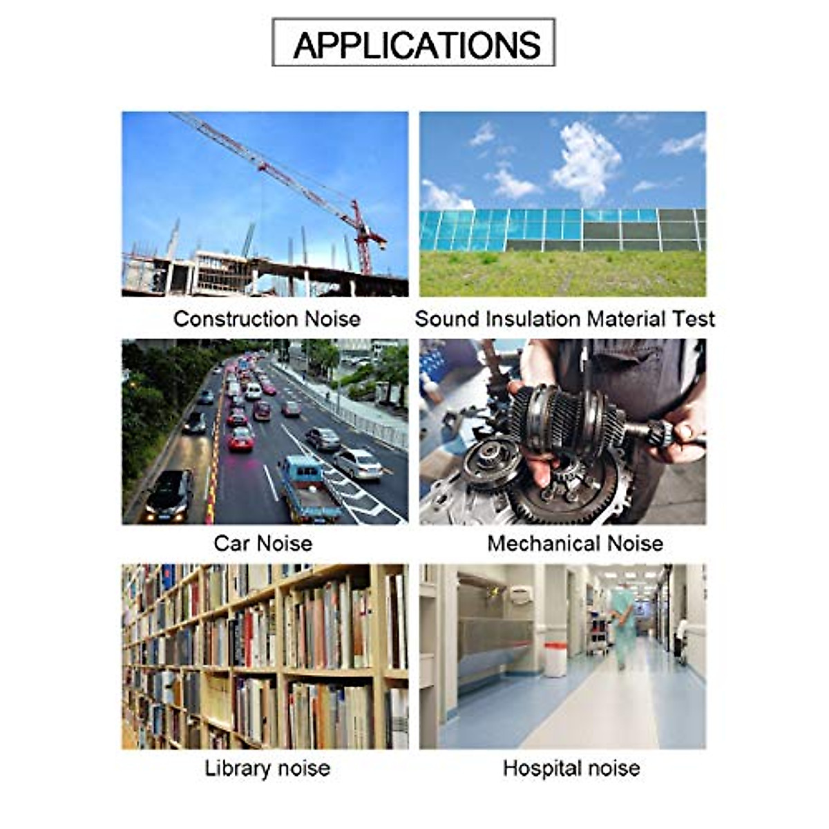 DIMMAIRY Decibel Meter, Digital Sound Level Noise Meter Measurement 30-130dB Backlight MAXMIN, Data Hold Auto Power Off Dual Ranges,Black