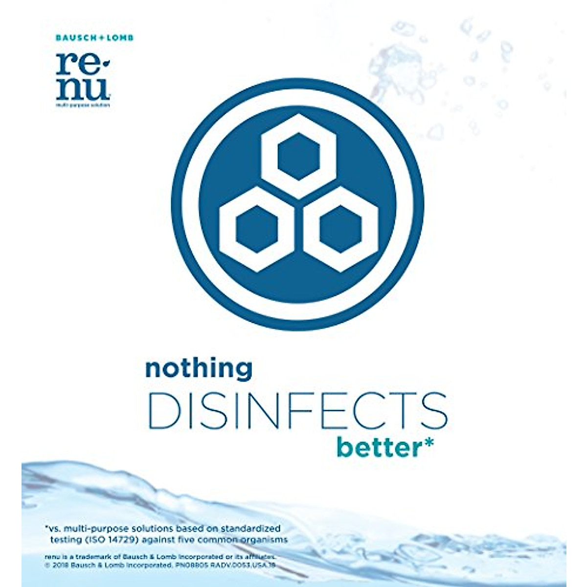 Renu Contact Lens Solution by Multi Purpose Disinfectant Advanced Formula Kills 99.9% Germs, 12 Fl Oz