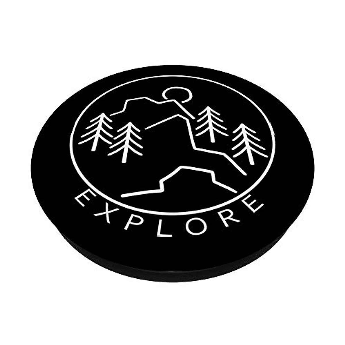 Explore Minimal Mountains Outdoor Nature Hiking Hiker Gift PopSockets PopGrip: Swappable Grip for Phones & Tablets