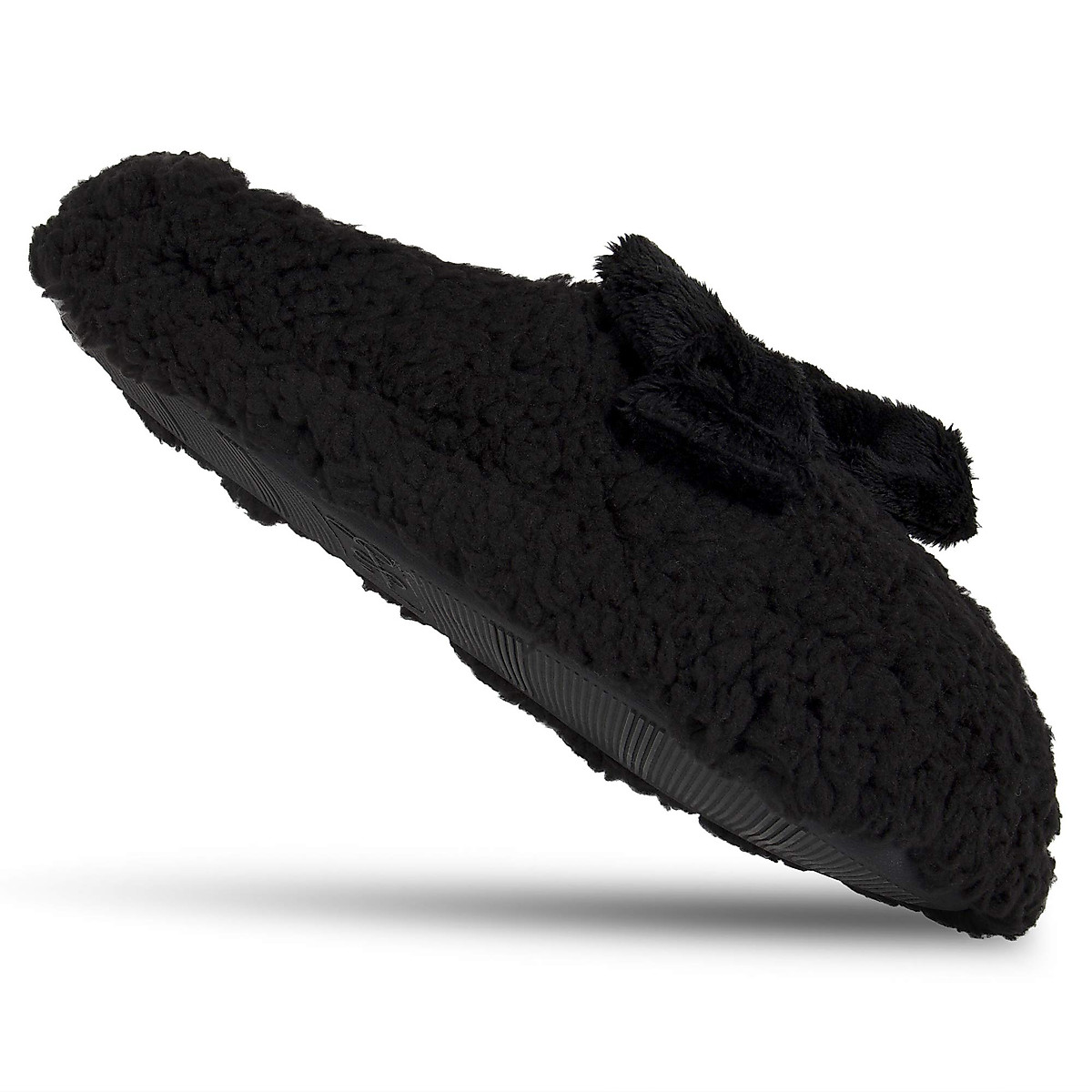 Jessica Simpson Women's Plush Marshmallow Slide on House Slipper Clog with Memory Foam, Black, X-Large