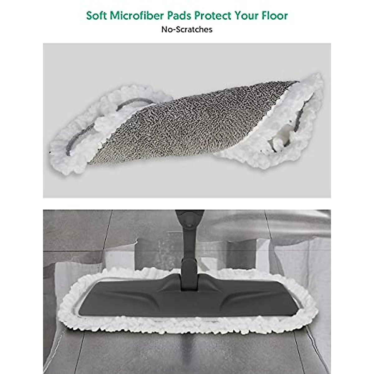 Reusable Mop Pads Compatible with Swiffer PowerMop, Power Mop Refill Pads Microfiber Mop Pads Replacement, 16x6.7Inch Washable Floor Mop Pads Refills Mop Heads for Floor Cleaning, 5 Pack