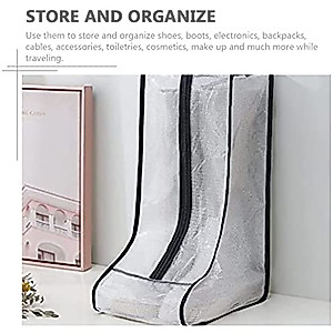 Didiseaon 2Pcs Boot Storage Bags Clear Shoe Storage Pouches Tall Boots Organizers Protector Bag Cowboy Boot Bags for Travel